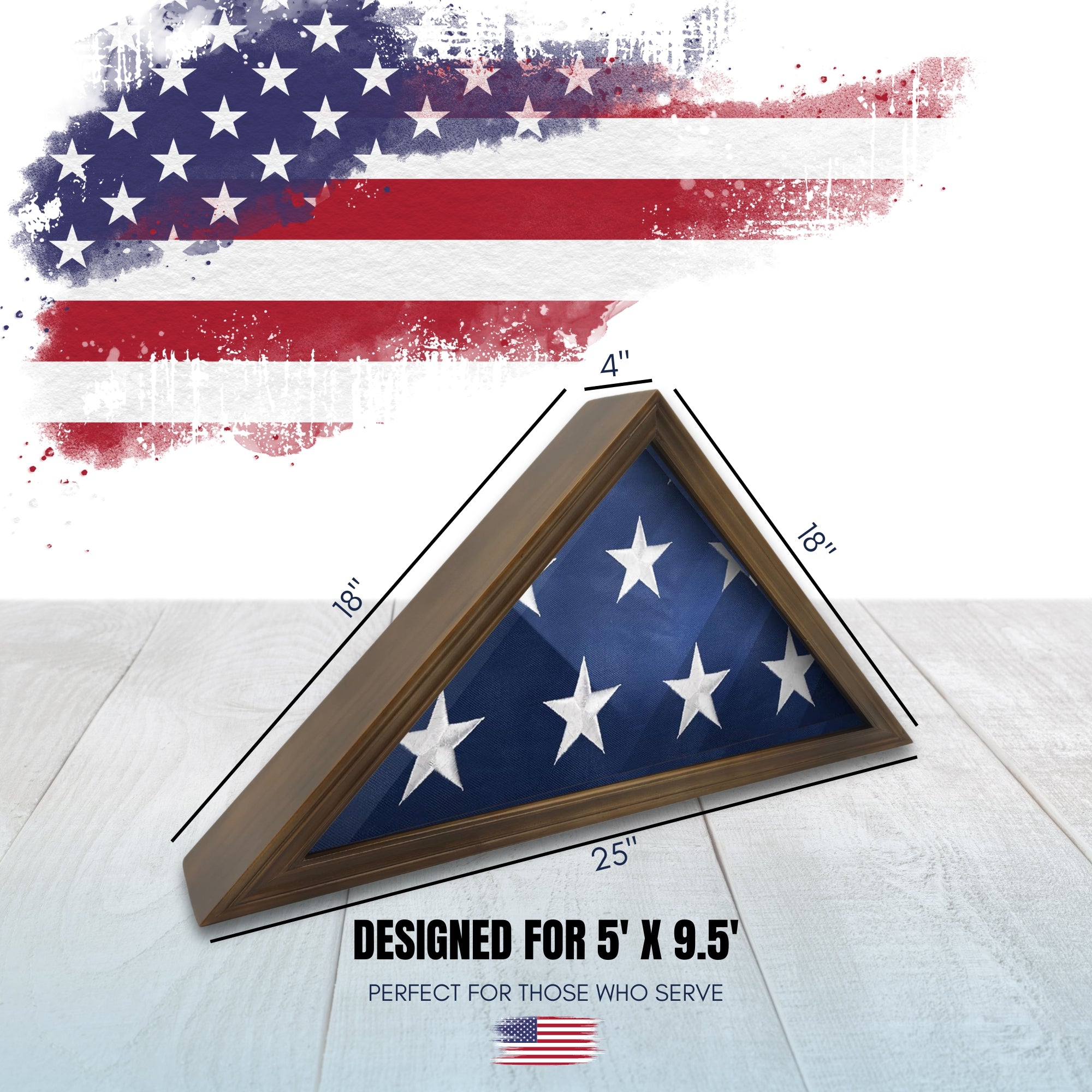 Military Shadow Box Display Case for American Veterans – Medalawardsrack
