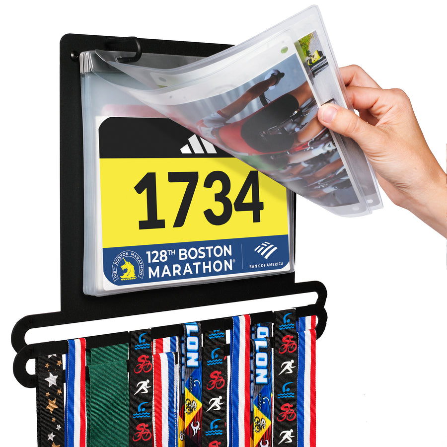 Race Bib and Medal Display for Track, Marathons, Triathlons, 5Ks, 10Ks ...