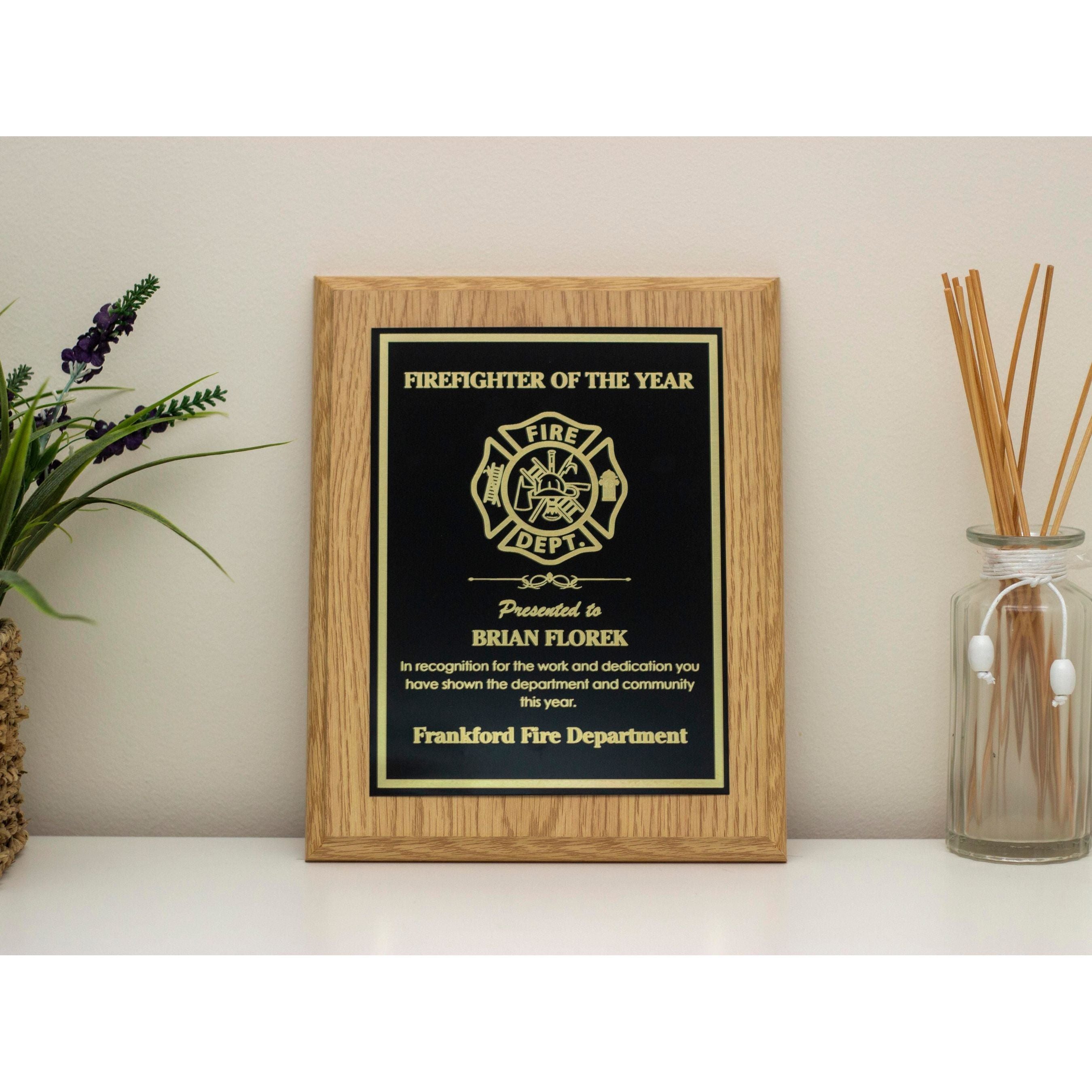Personalized First Responders Award Plaque | High-Quality Laser Engrav ...